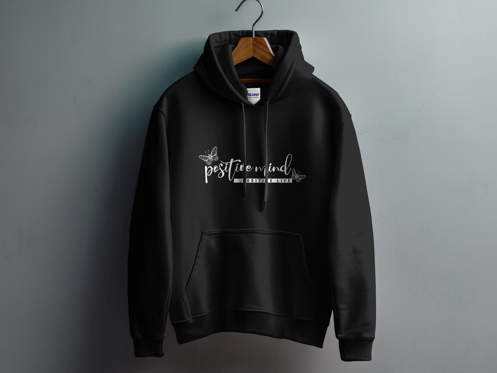 Positive Mind Positive Life Hoodie – Feel-Good Style | Vogue Art Studio