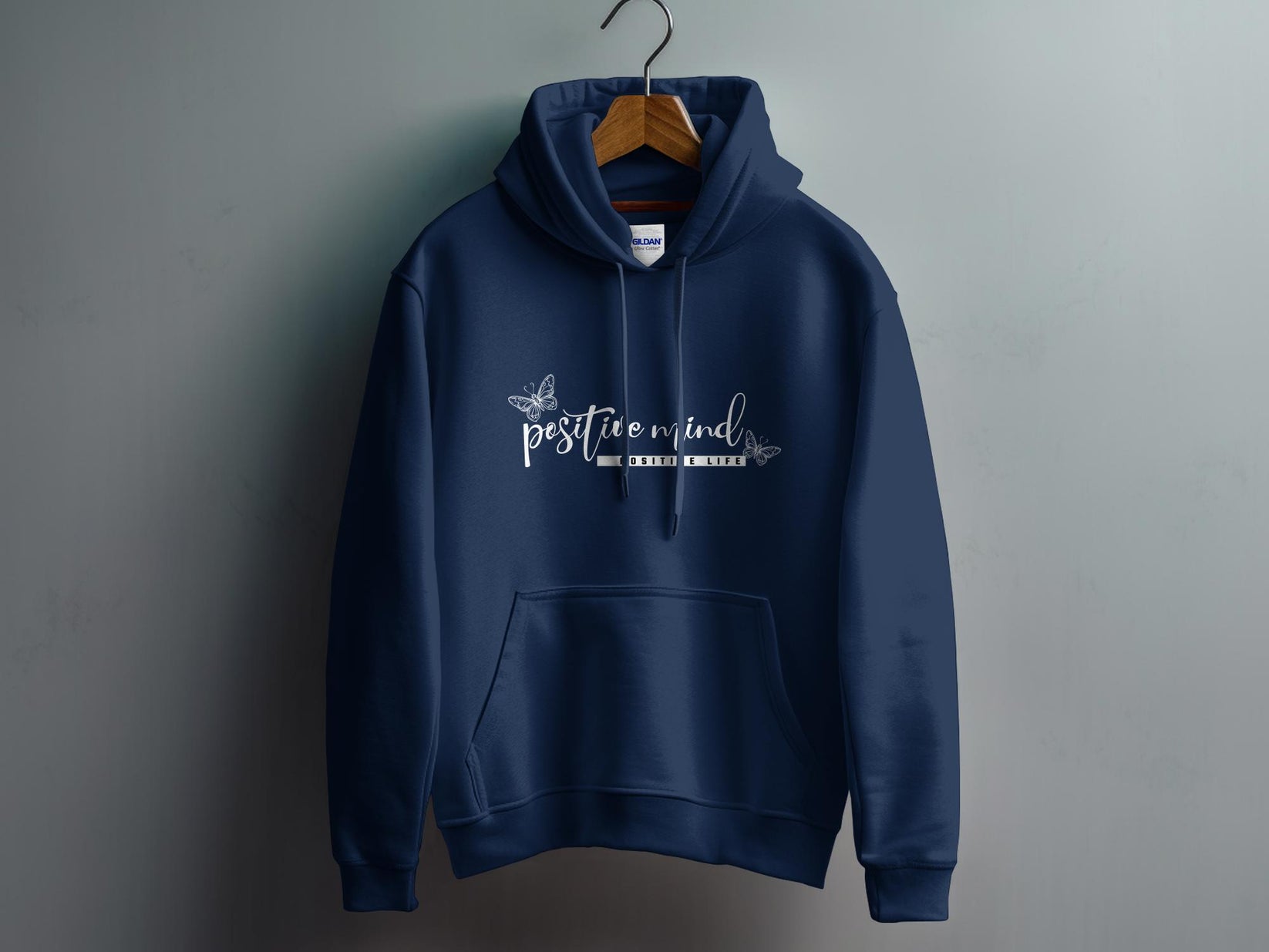Positive Mind Positive Life Hoodie – Feel-Good Style | Vogue Art Studio