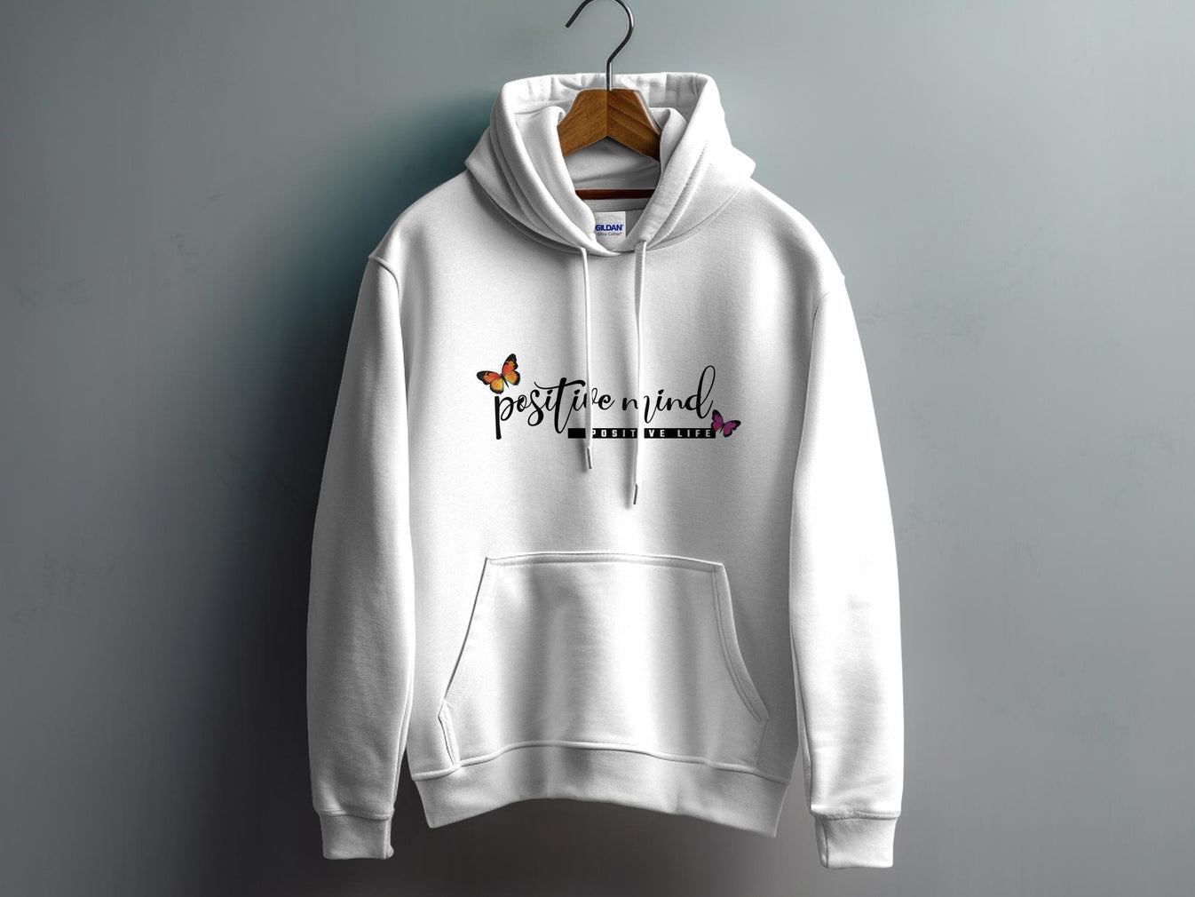Positive Mind Positive Life Hoodie – Feel-Good Style | Vogue Art Studio