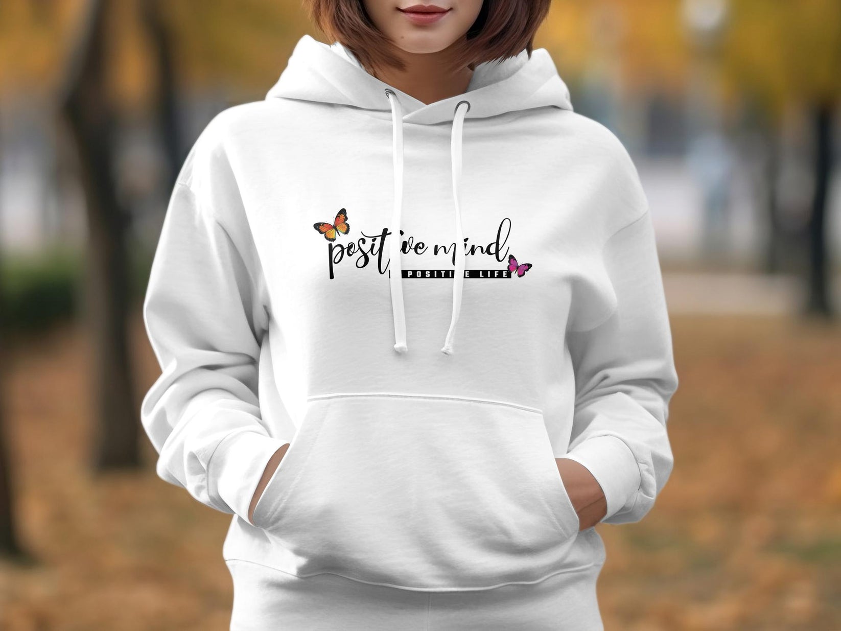 Positive Mind Positive Life Hoodie – Feel-Good Style | Vogue Art Studio